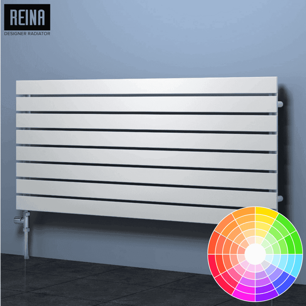 Reina Rione Single | Modern Slim Steel Radiator in White or RAL Colours