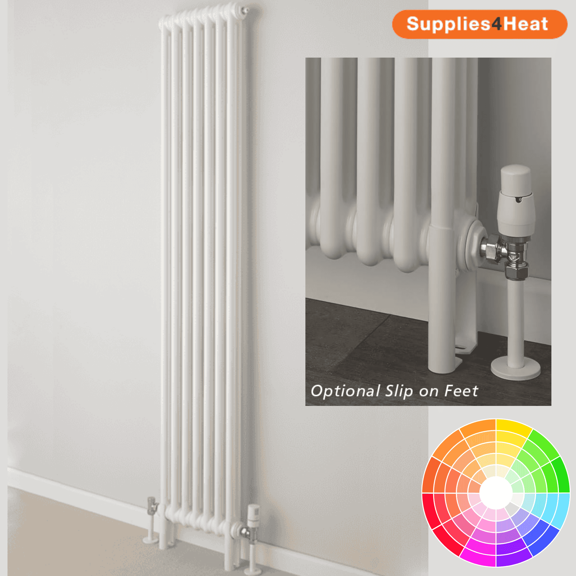 Supplies4Heat Cornel 2 Column Vertical Radiator | Free UK Delivery ...