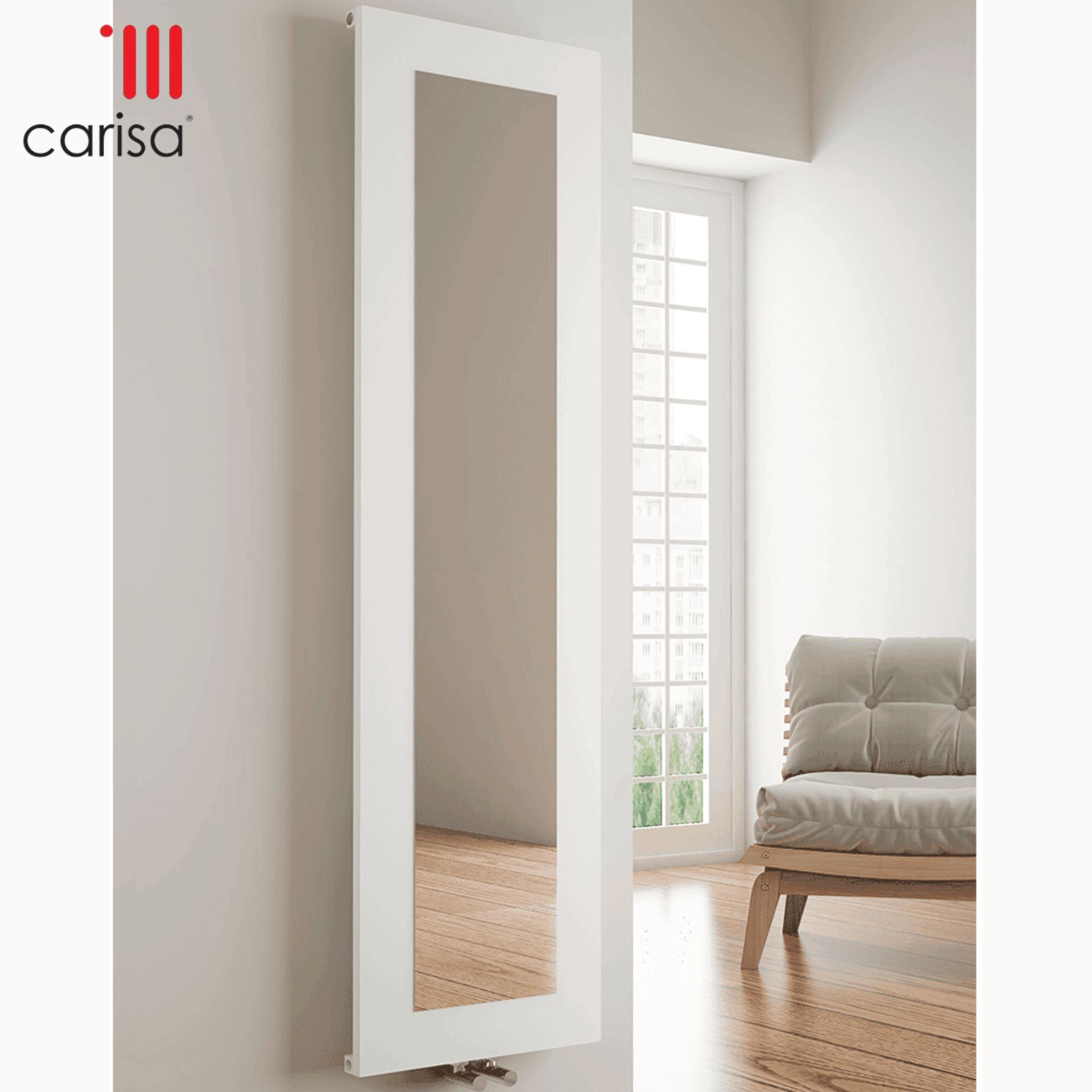 Carisa Quadro Mirrored Radiator Radiator | Free UK Delivery | Designer ...
