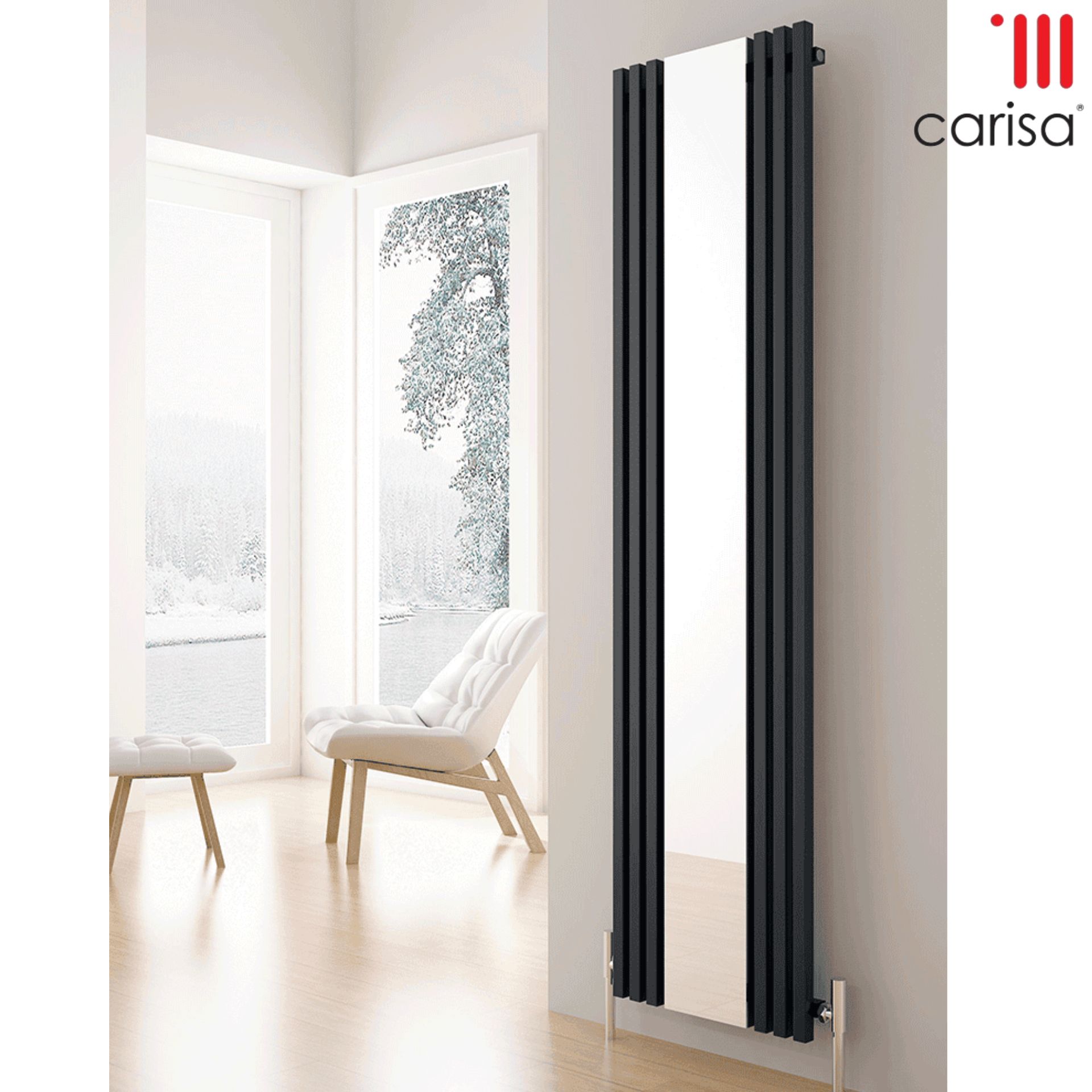 Carisa Sophia Mirror Vertical Radiator Radiator | Free UK Delivery ...