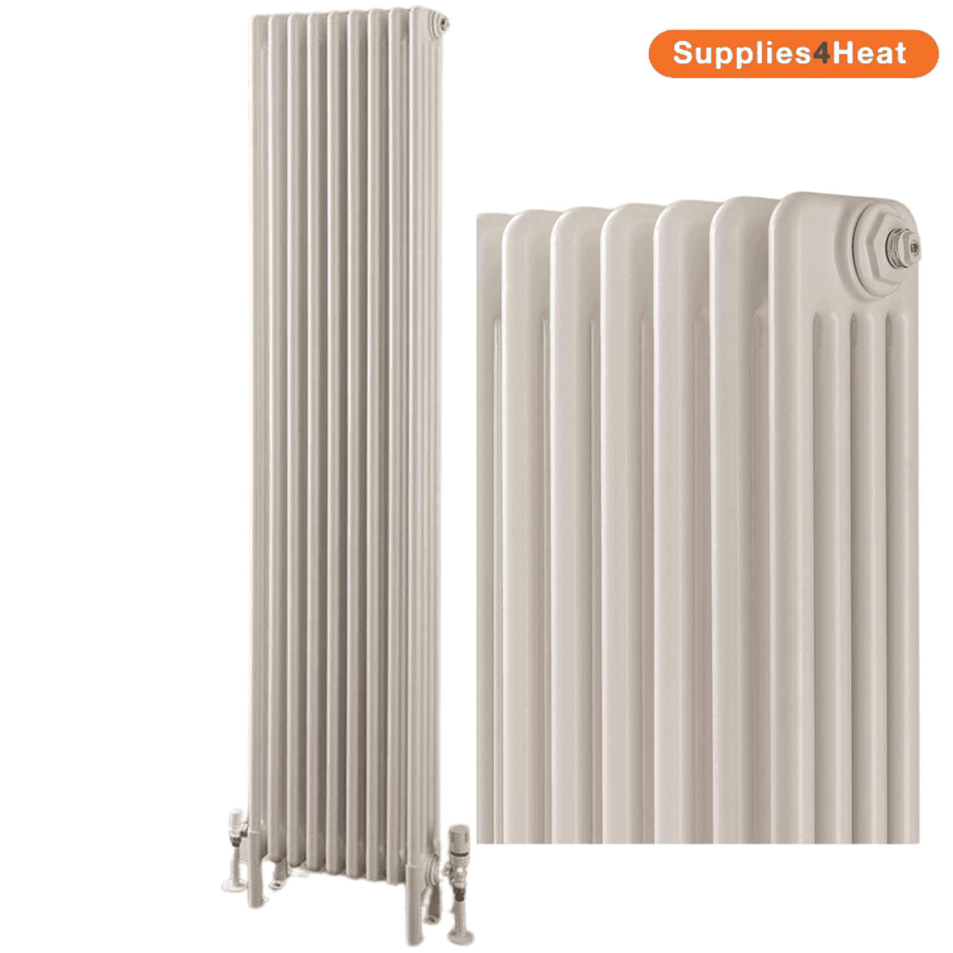 Supplies4Heat Cornel 4 Column Vertical Radiator Radiator | Free UK ...